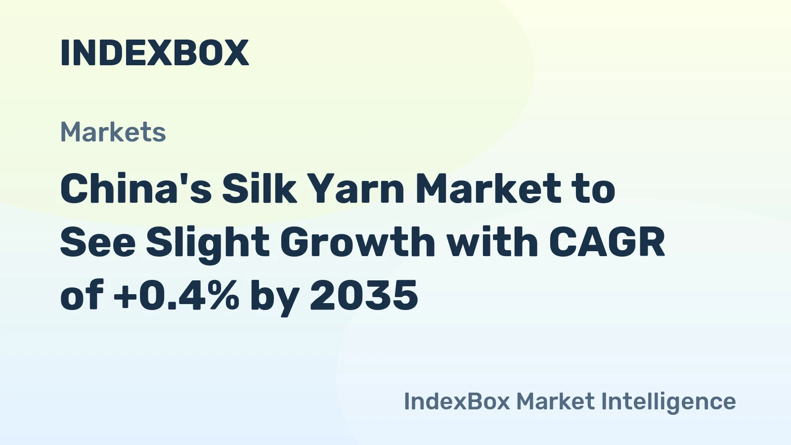 China's Silk Yarn Market to See Slight Growth with CAGR of +0.4% by 2035