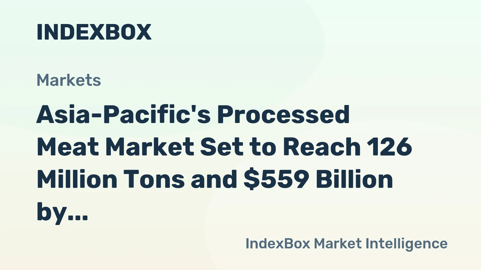 Asia-Pacific's Processed Meat Market Set to Reach 126 Million Tons and $559 Billion by 2035