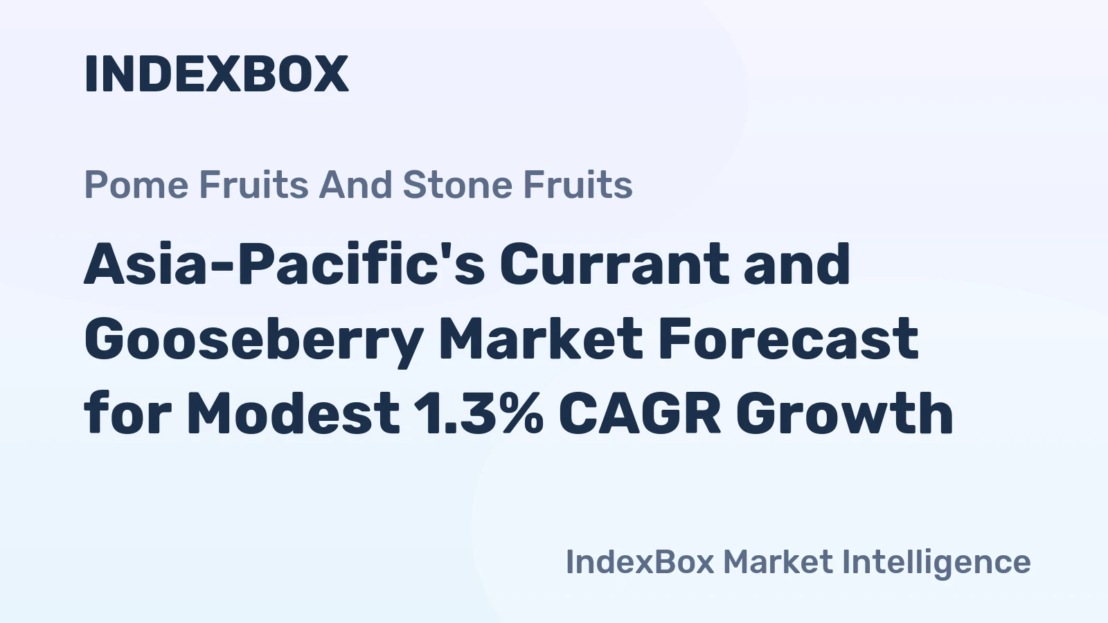 Asia-Pacific's Currant and Gooseberry Market Forecast for Modest 1.3% CAGR Growth