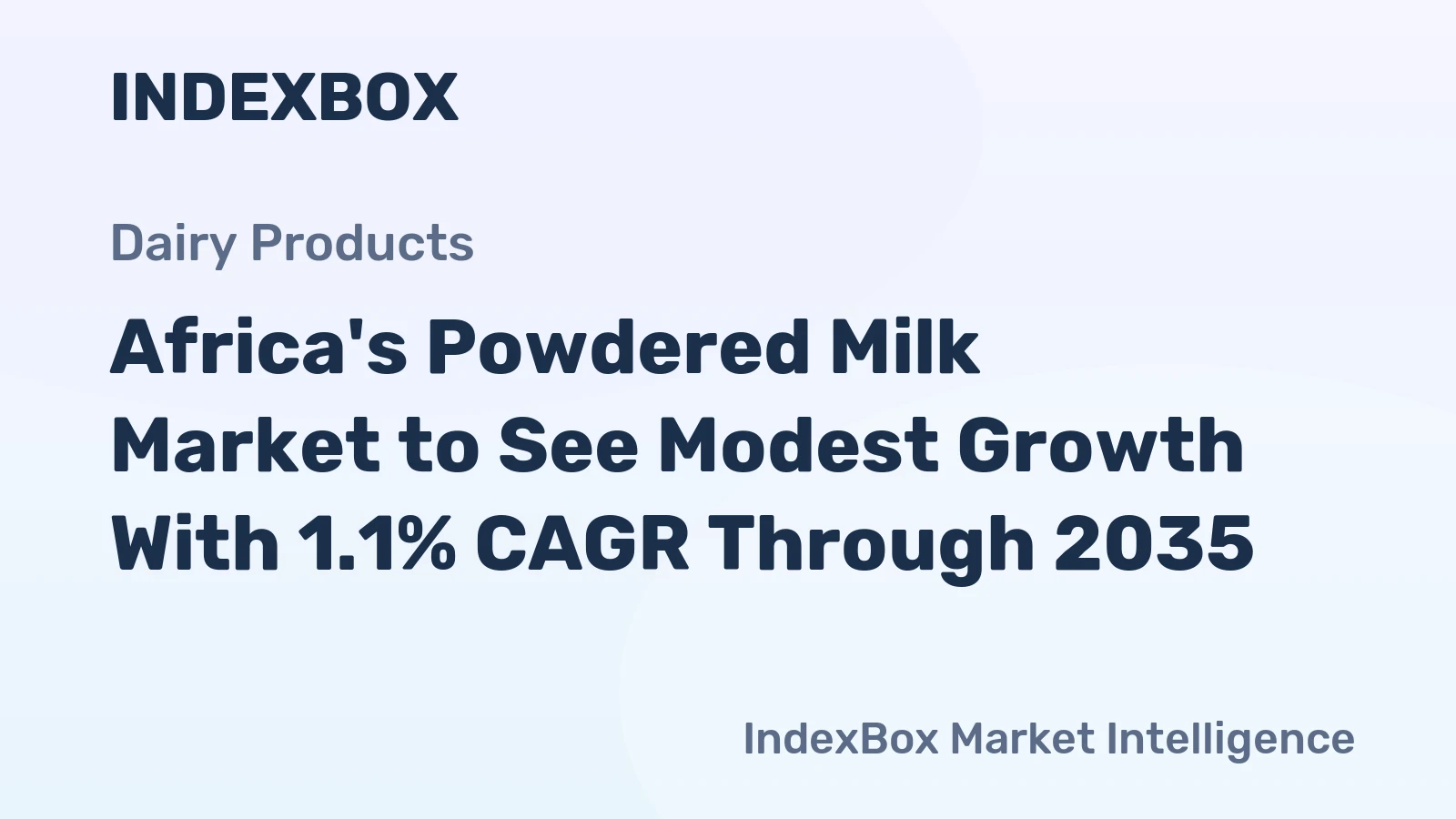 Africa's Powdered Milk Market to See Modest Growth With 1.1% CAGR Through 2035