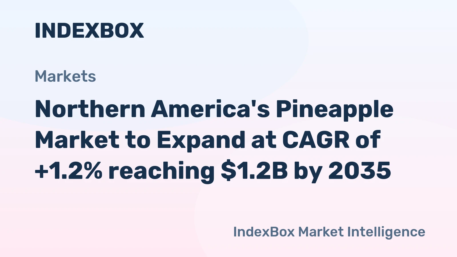 Northern America's Pineapple Market to Expand at CAGR of +1.2% reaching $1.2B by 2035