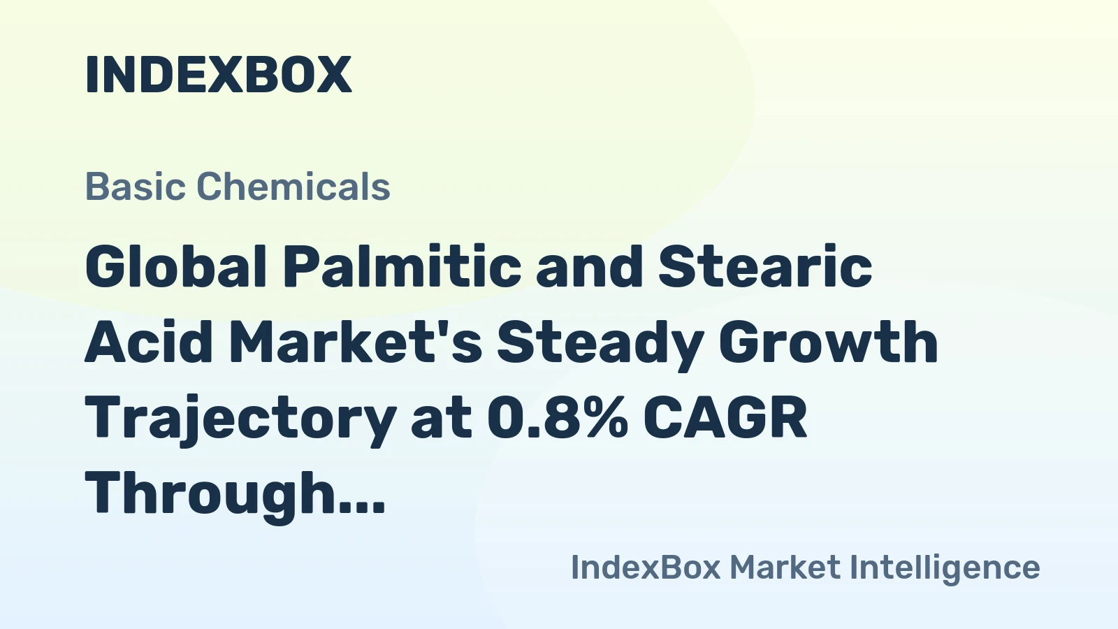 Global Palmitic and Stearic Acid Market's Steady Growth Trajectory at 0.8% CAGR Through 2035