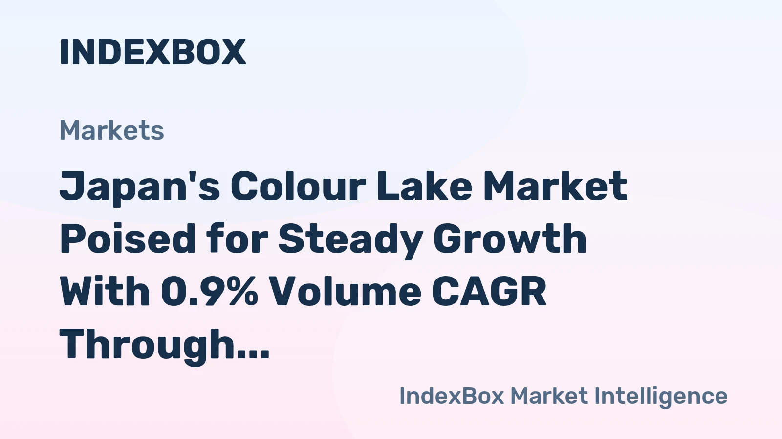 Japan's Colour Lake Market Poised for Steady Growth With 0.9% Volume CAGR Through 2035