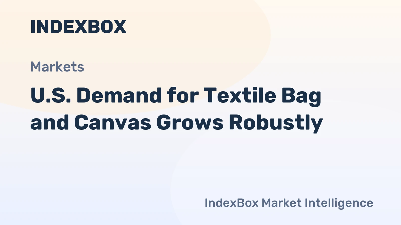 U.S. Demand for Textile Bag and Canvas Grows Robustly