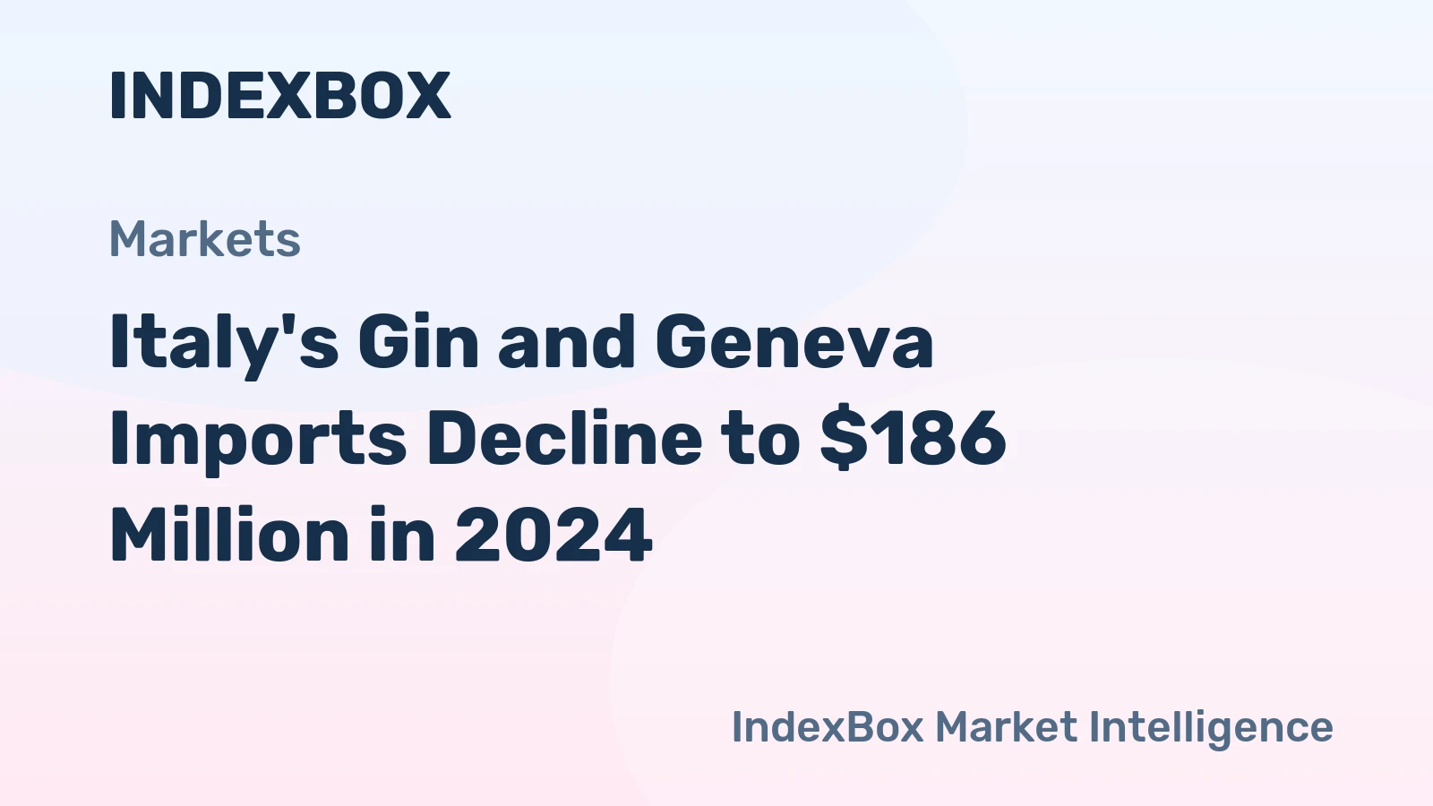 Italy's Gin and Geneva Imports Decline to $186 Million in 2024
