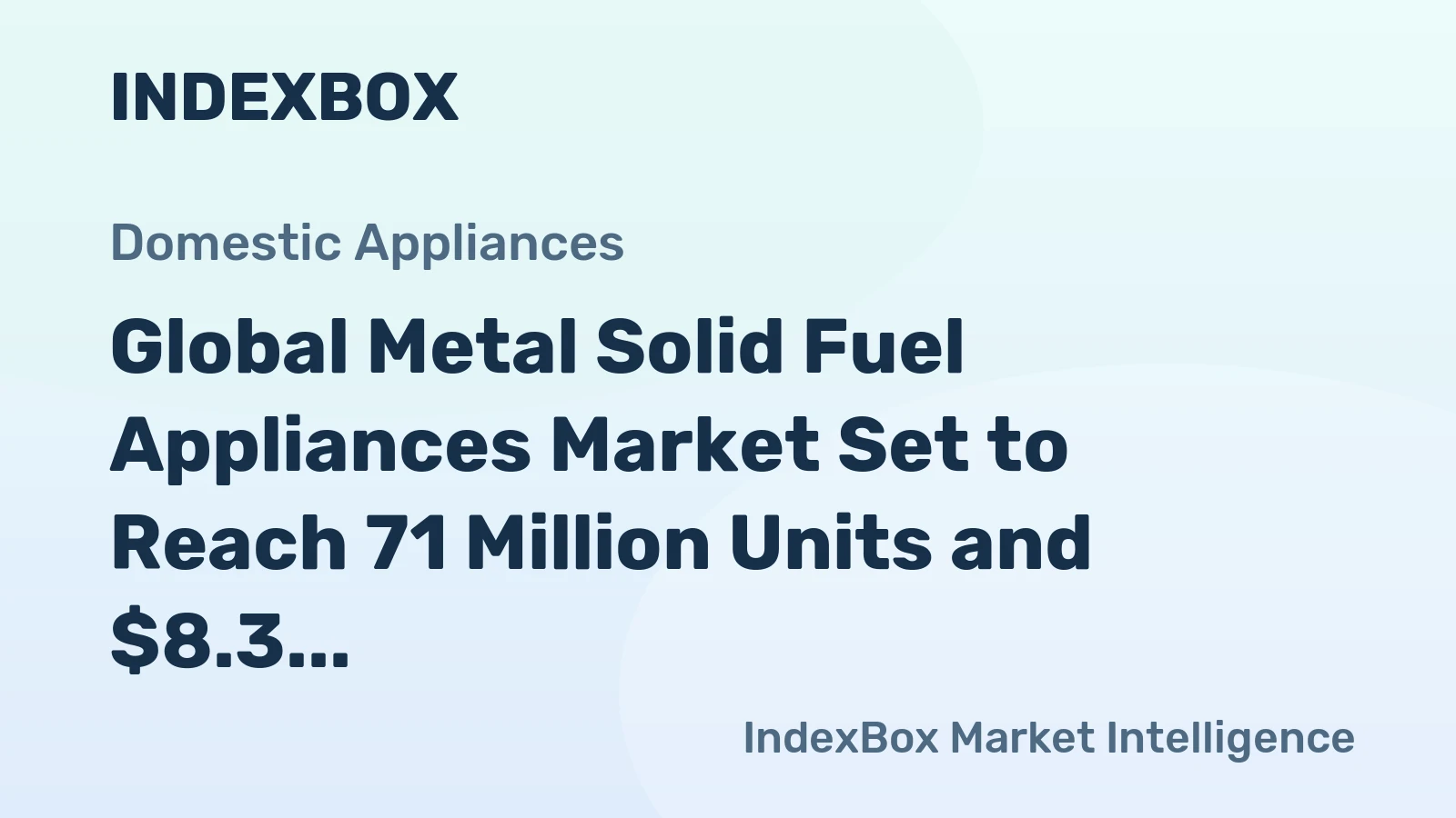 Global Metal Solid Fuel Appliances Market Set to Reach 71 Million Units and $8.3 Billion by 2035