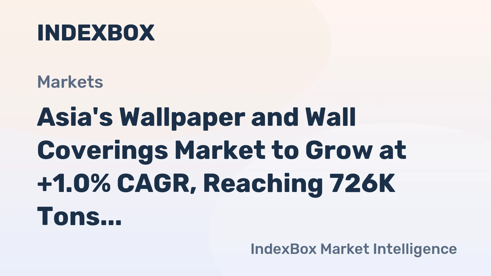Asia's Wallpaper and Wall Coverings Market to Grow at +1.0% CAGR, Reaching 726K Tons by 2035