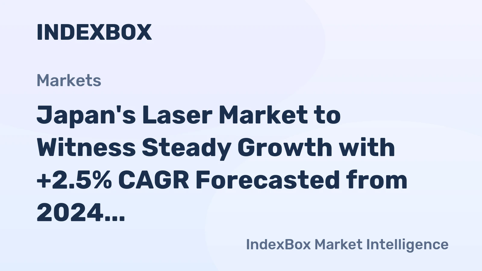 Japan's Laser Market to Witness Steady Growth with +2.5% CAGR Forecasted from 2024 to 2035