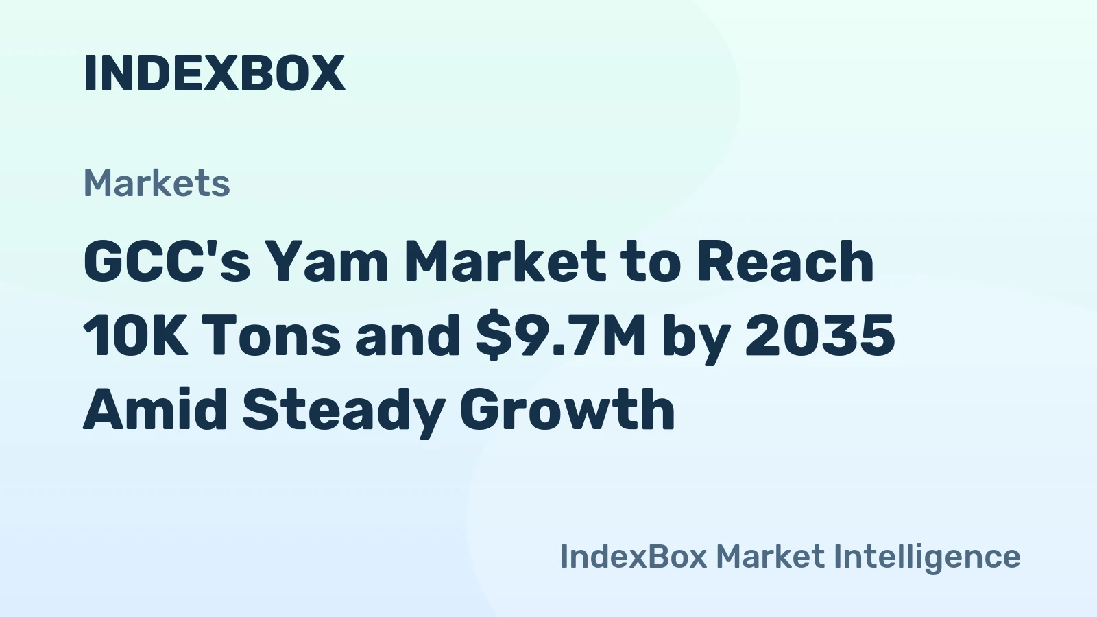 GCC's Yam Market to Reach 10K Tons and $9.7M by 2035 Amid Steady Growth
