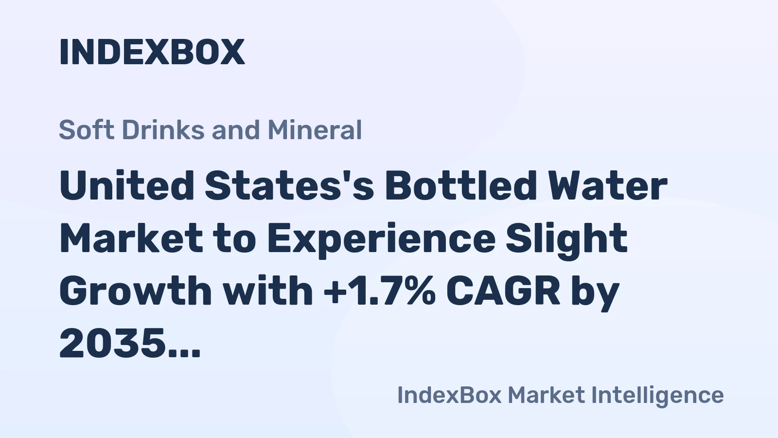 United States's Bottled Water Market to Experience Slight Growth with +1.7% CAGR by 2035