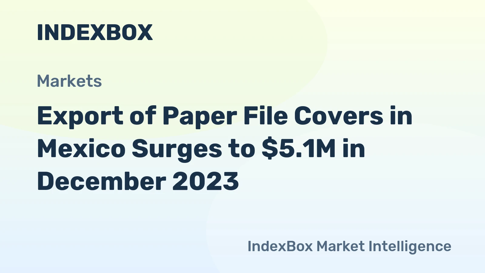 Export of Paper File Covers in Mexico Surges to $5.1M in December 2023