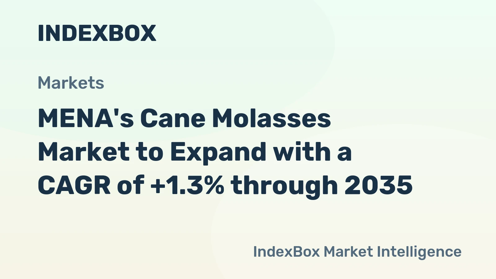 MENA's Cane Molasses Market to Expand with a CAGR of +1.3% through 2035