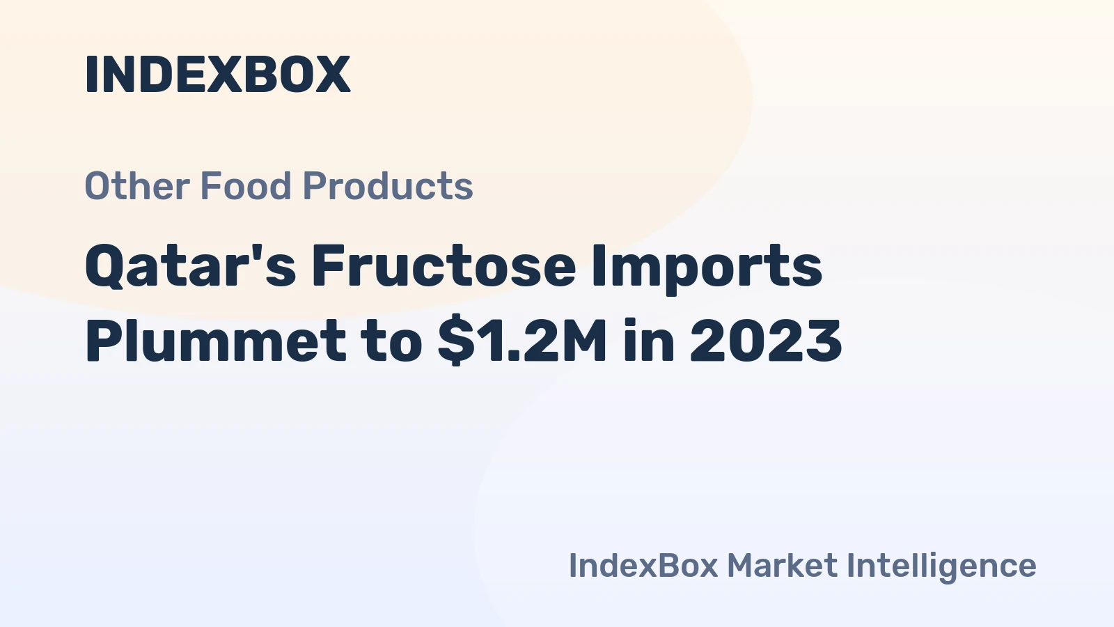 Qatar's Fructose Imports Plummet to $1.2M in 2023