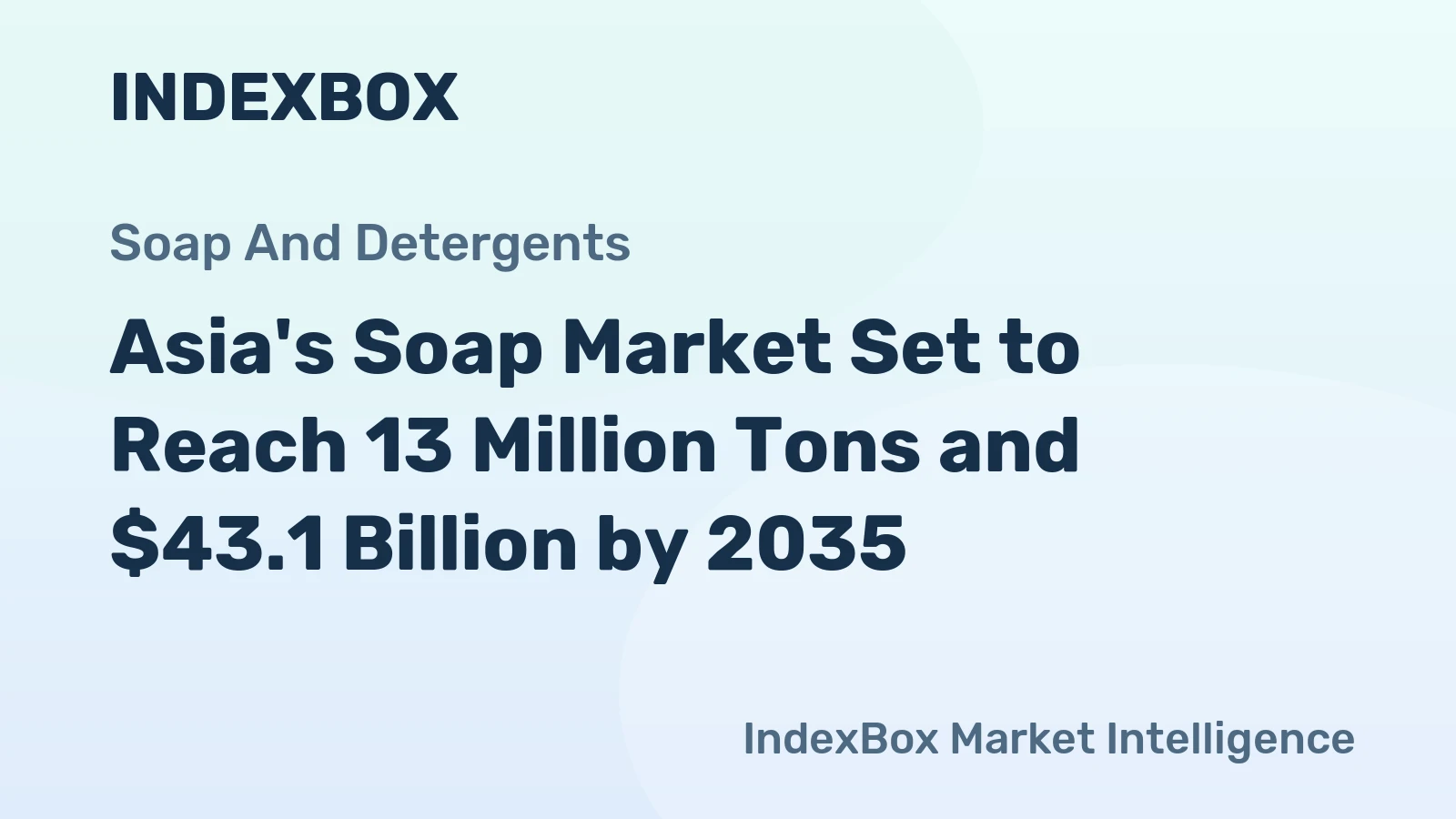 Asia's Soap Market Set to Reach 13 Million Tons and $43.1 Billion by 2035
