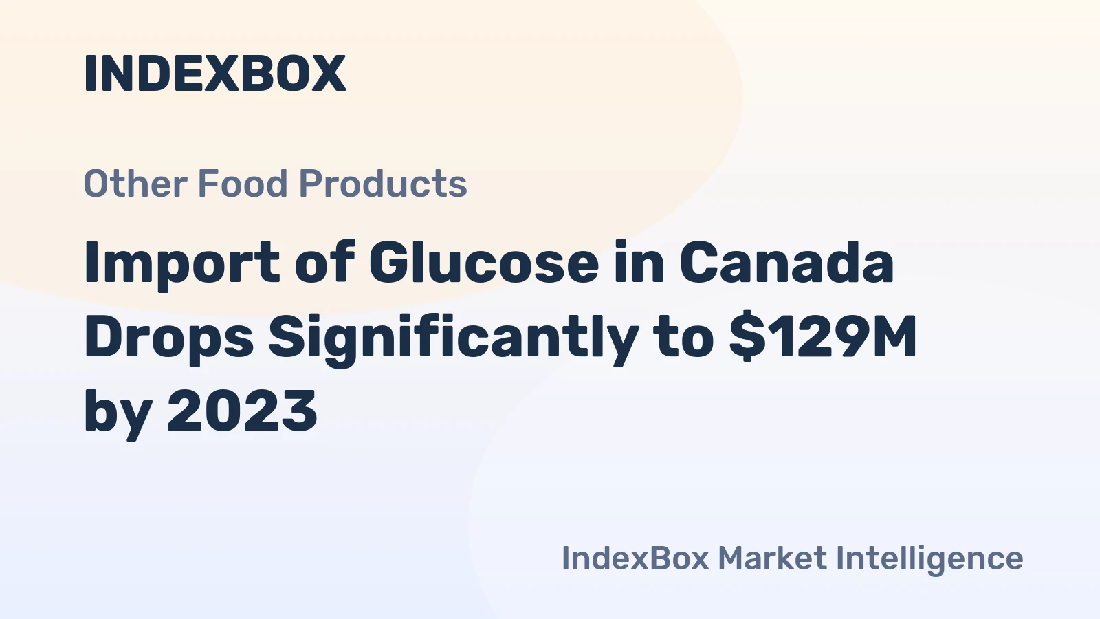 Import of Glucose in Canada Drops Significantly to $129M by 2023