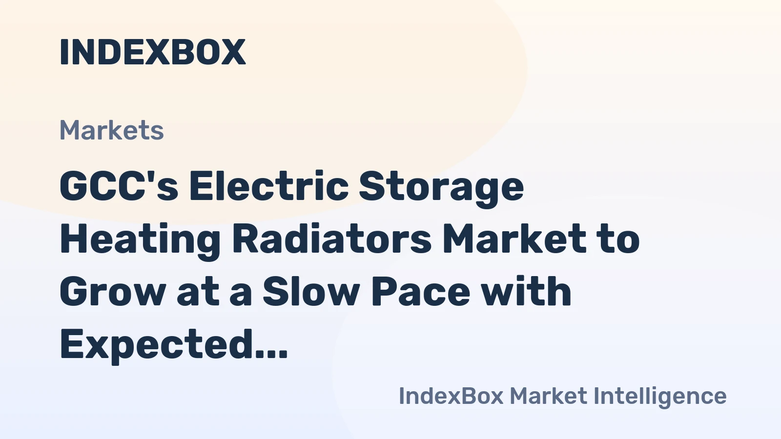 GCC's Electric Storage Heating Radiators Market to Grow at a Slow Pace with Expected CAGR of +0.4% from 2024 to 2035