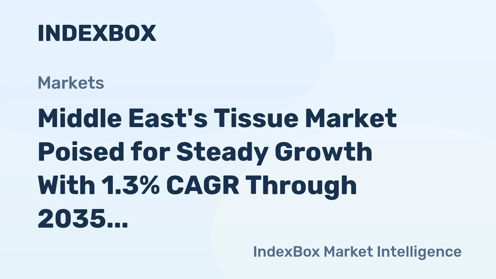 Middle East's Tissue Market Poised for Steady Growth With 1.3% CAGR Through 2035