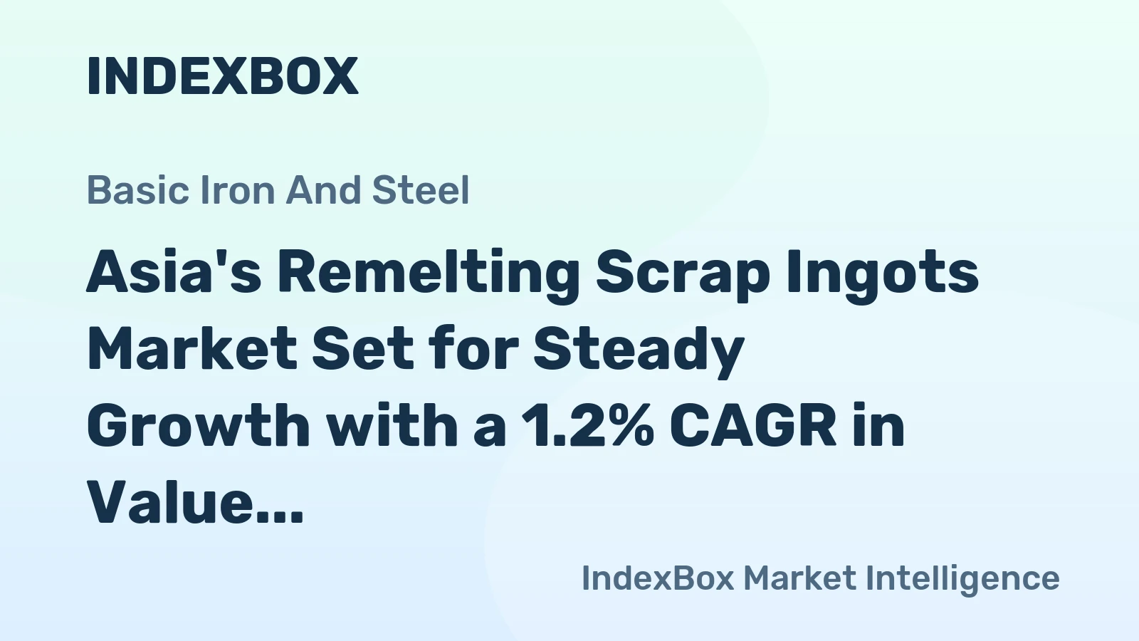 Asia's Remelting Scrap Ingots Market Set for Steady Growth with a 1.2% CAGR in Value