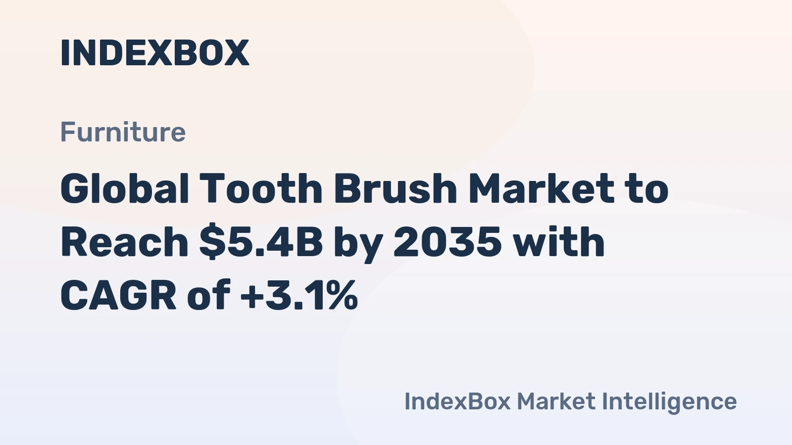Global Tooth Brush Market to Reach $5.4B by 2035 with CAGR of +3.1%