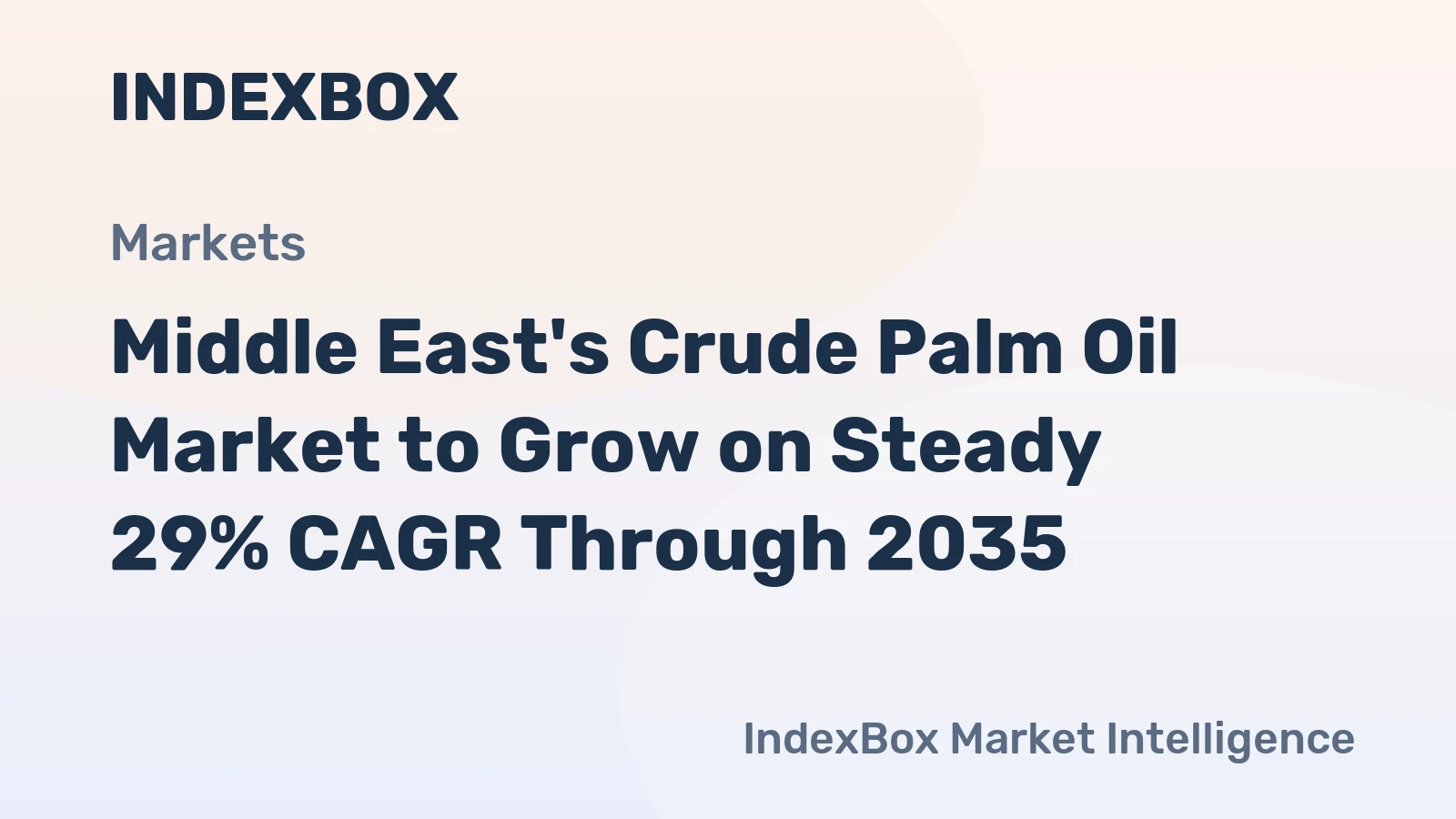 Middle East's Crude Palm Oil Market to Grow on Steady 29% CAGR Through 2035