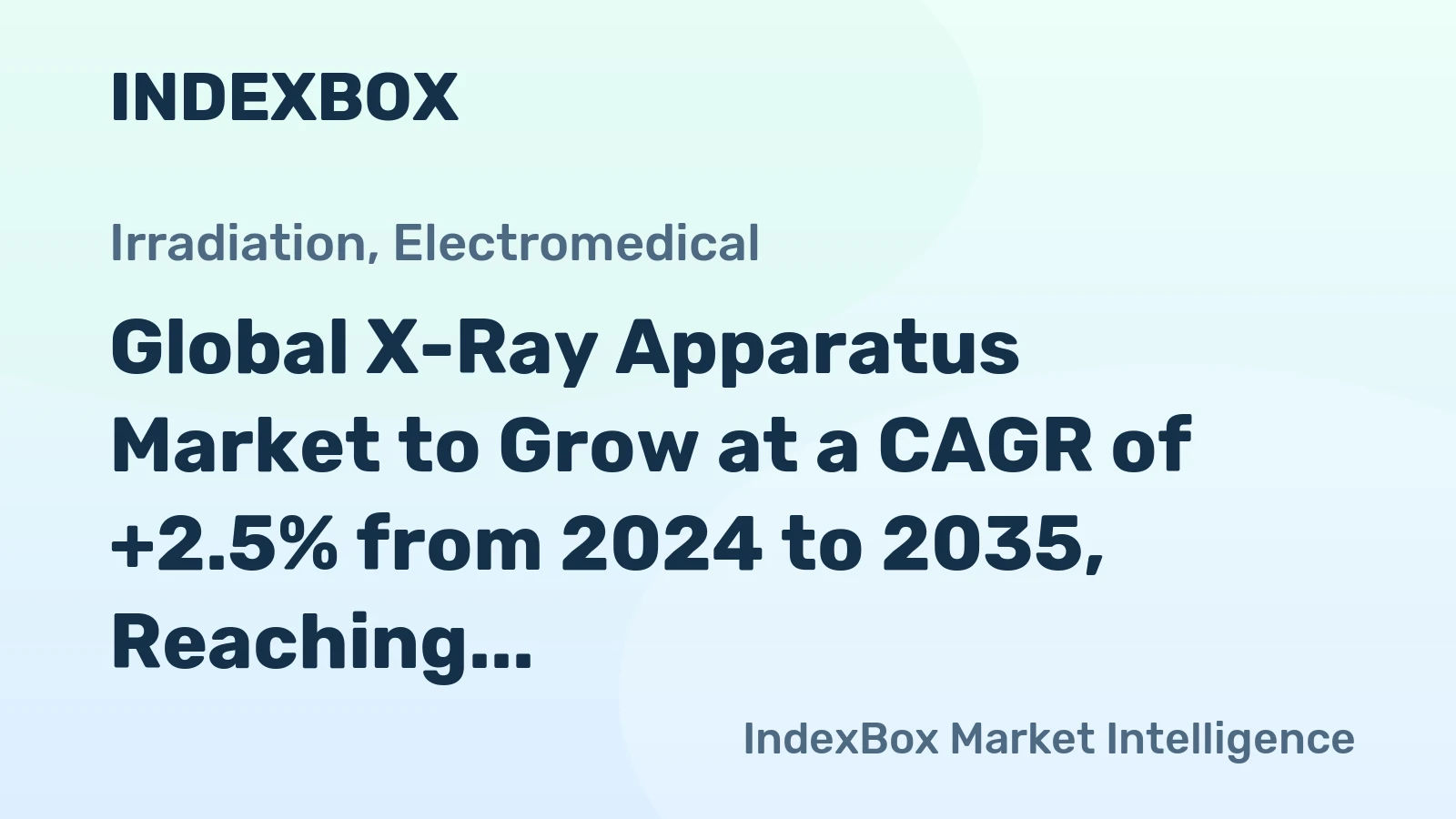 Global X-Ray Apparatus Market to Grow at a CAGR of +2.5% from 2024 to 2035, Reaching 2.7M Units