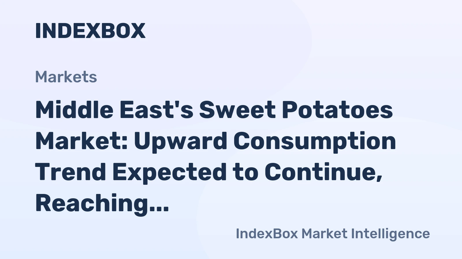 Middle East's Sweet Potatoes Market: Upward Consumption Trend Expected to Continue, Reaching 110K Tons and $110M by 2035