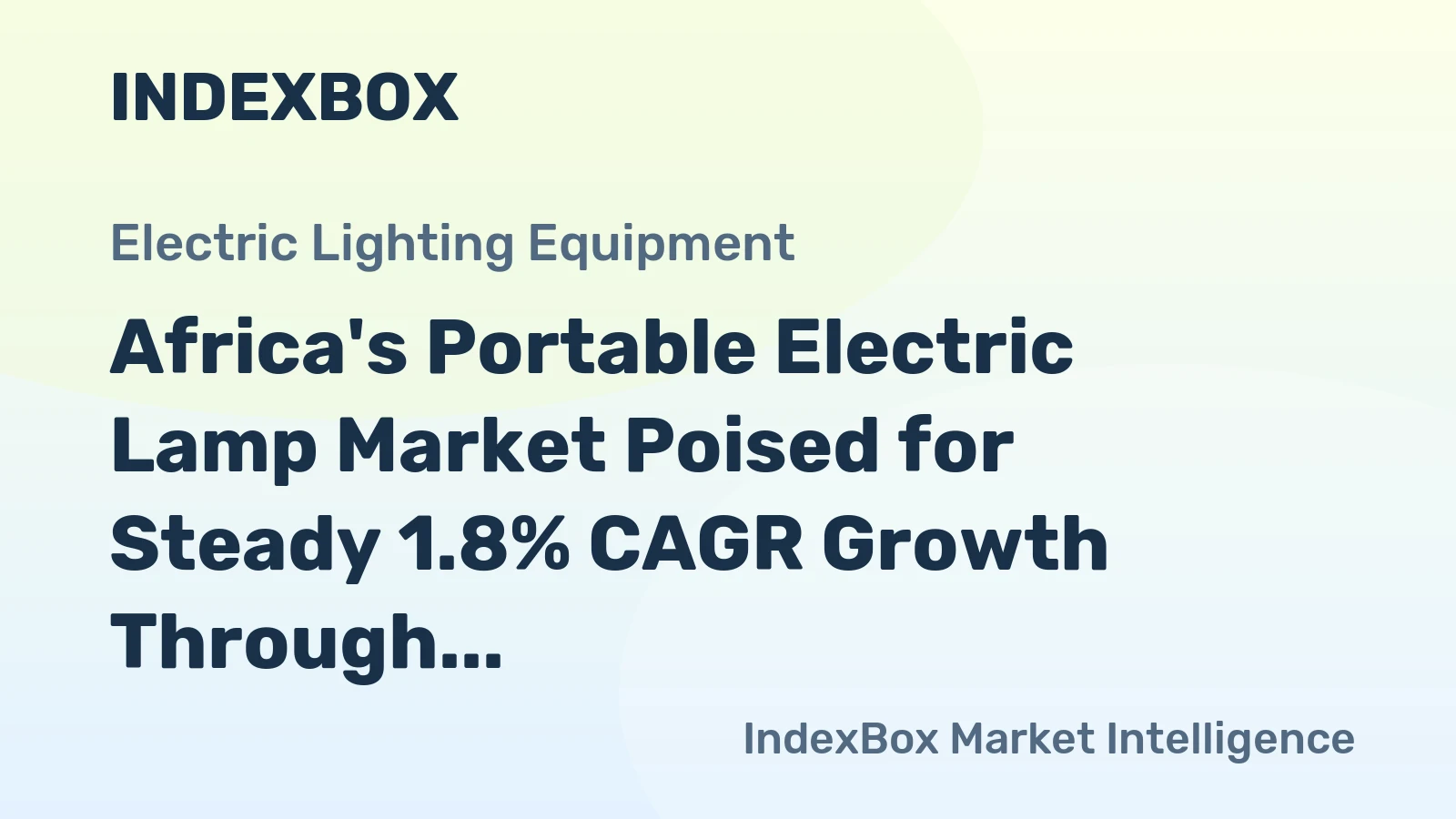 Africa's Portable Electric Lamp Market Poised for Steady 1.8% CAGR Growth Through 2035