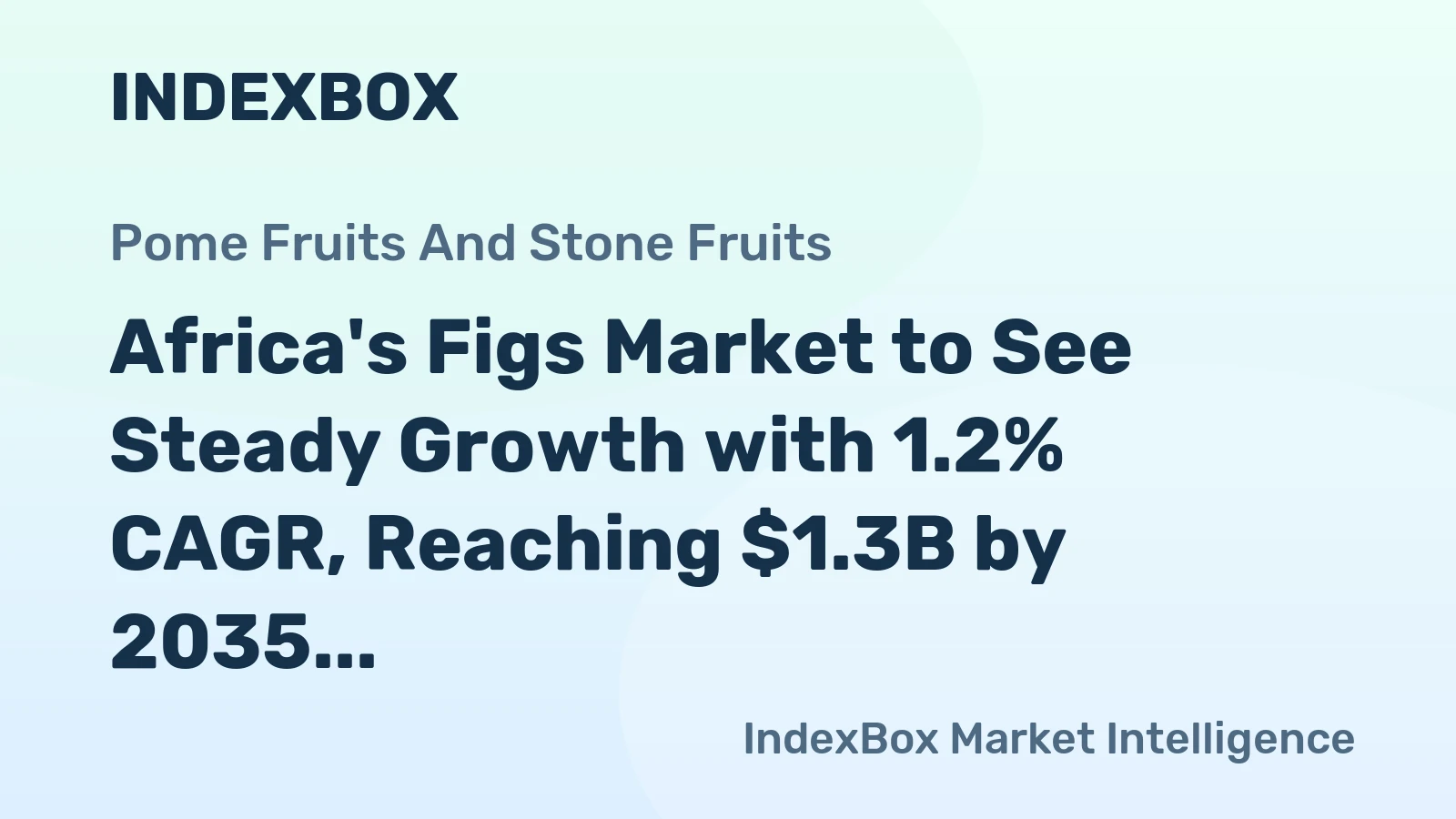 Africa's Figs Market to See Steady Growth with 1.2% CAGR, Reaching $1.3B by 2035