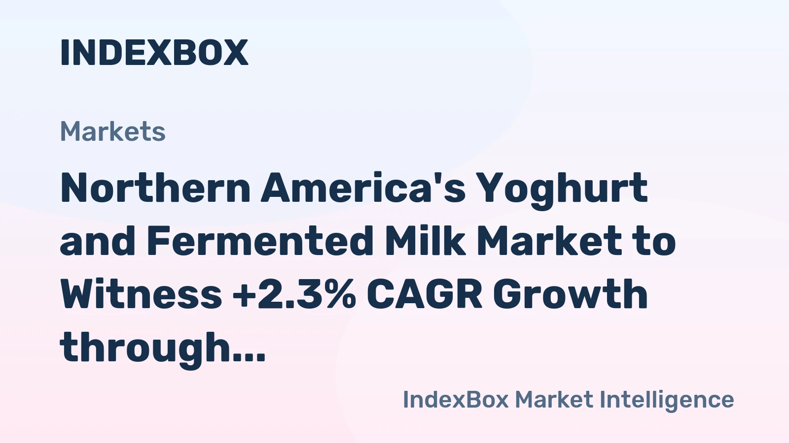 Northern America's Yoghurt and Fermented Milk Market to Witness +2.3% CAGR Growth through 2035, Reaching $15B in Value