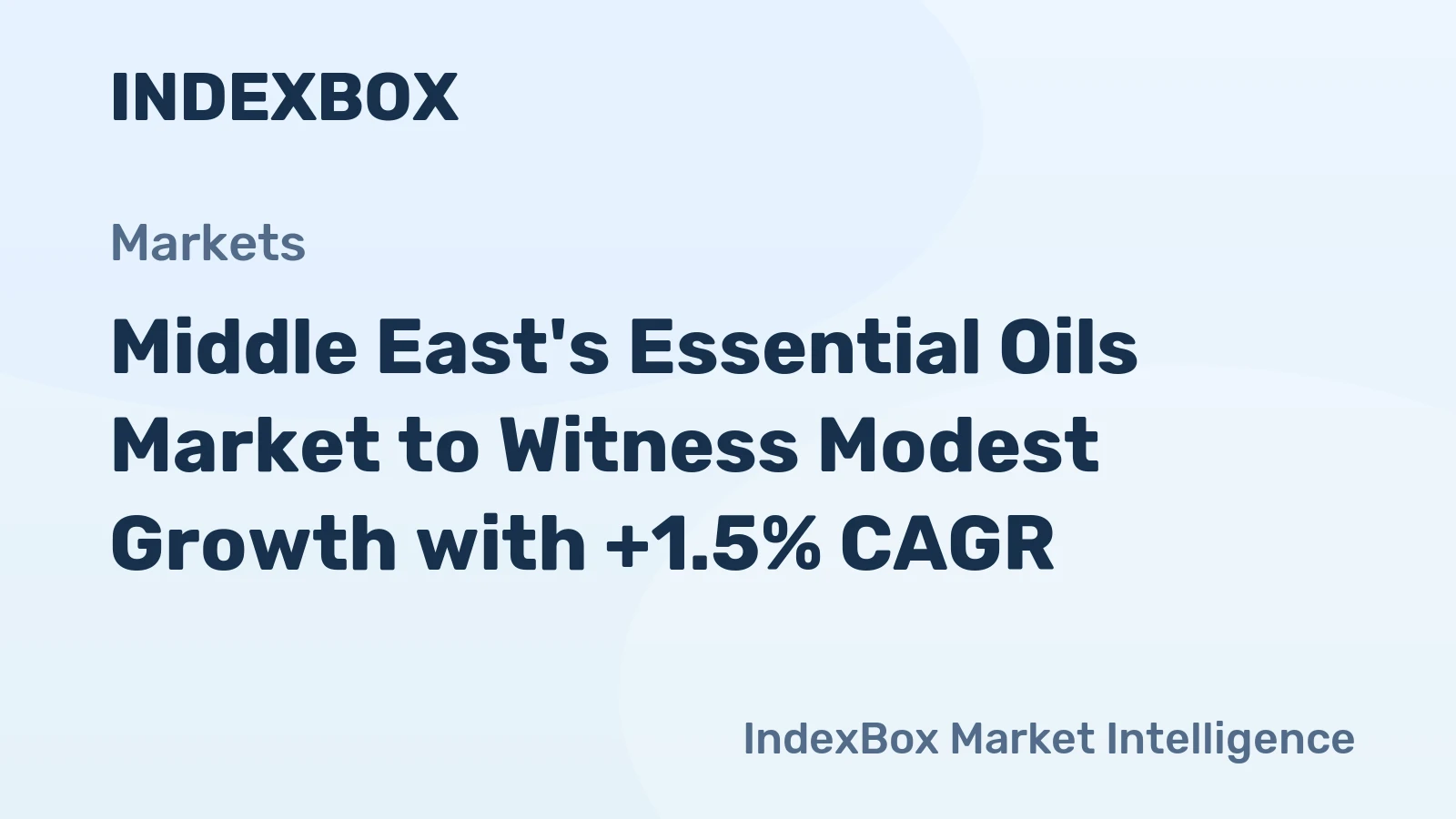 Middle East's Essential Oils Market to Witness Modest Growth with +1.5% CAGR