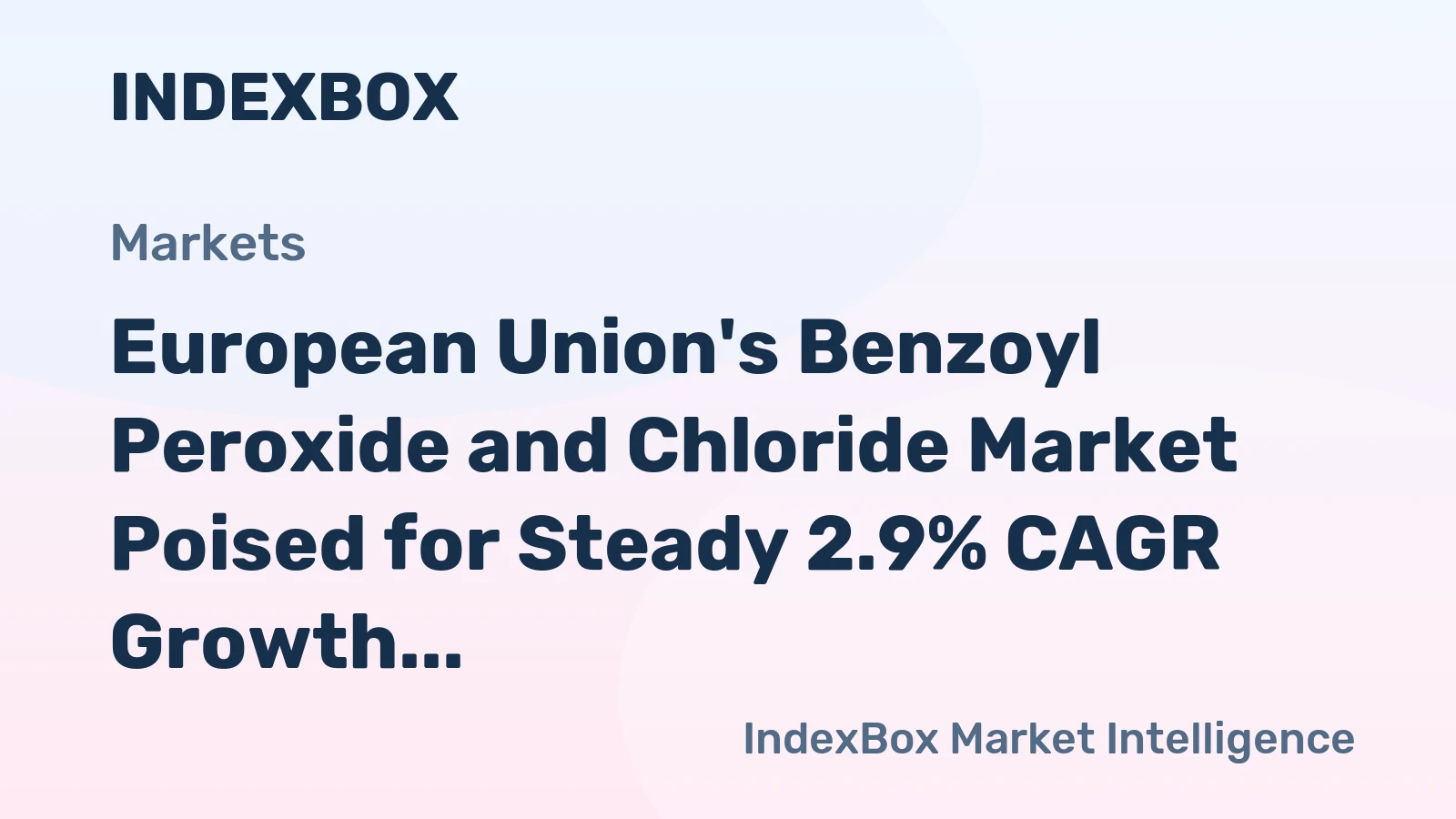 European Union's Benzoyl Peroxide and Chloride Market Poised for Steady 2.9% CAGR Growth Through 2035