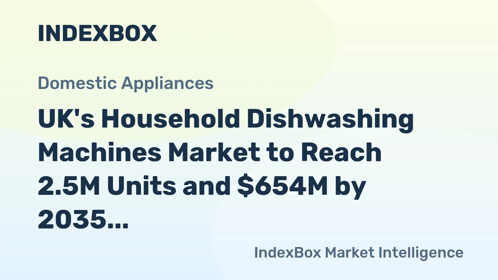 UK's Household Dishwashing Machines Market to Reach 2.5M Units and $654M by 2035