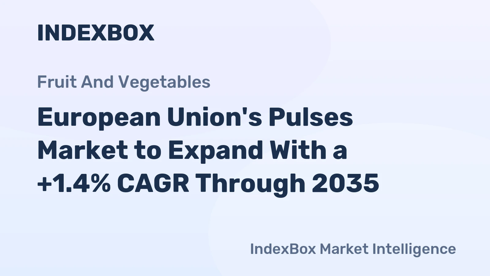 European Union's Pulses Market to Expand With a +1.4% CAGR Through 2035