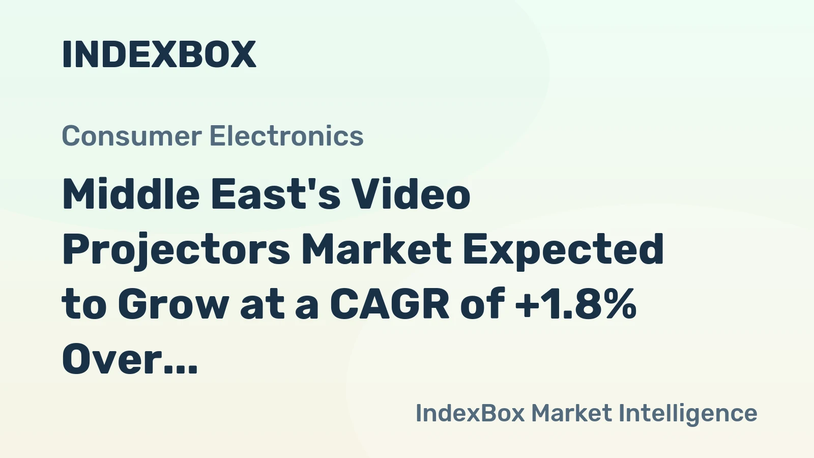 Middle East's Video Projectors Market Expected to Grow at a CAGR of +1.8% Over Next Decade