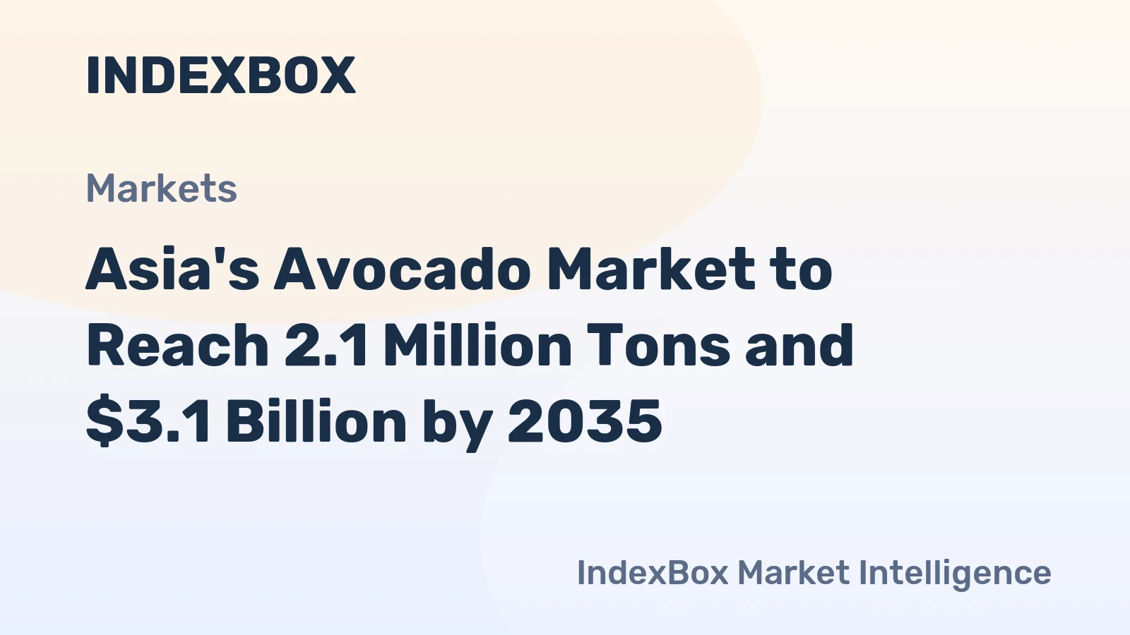 Asia's Avocado Market to Reach 2.1 Million Tons and $3.1 Billion by 2035