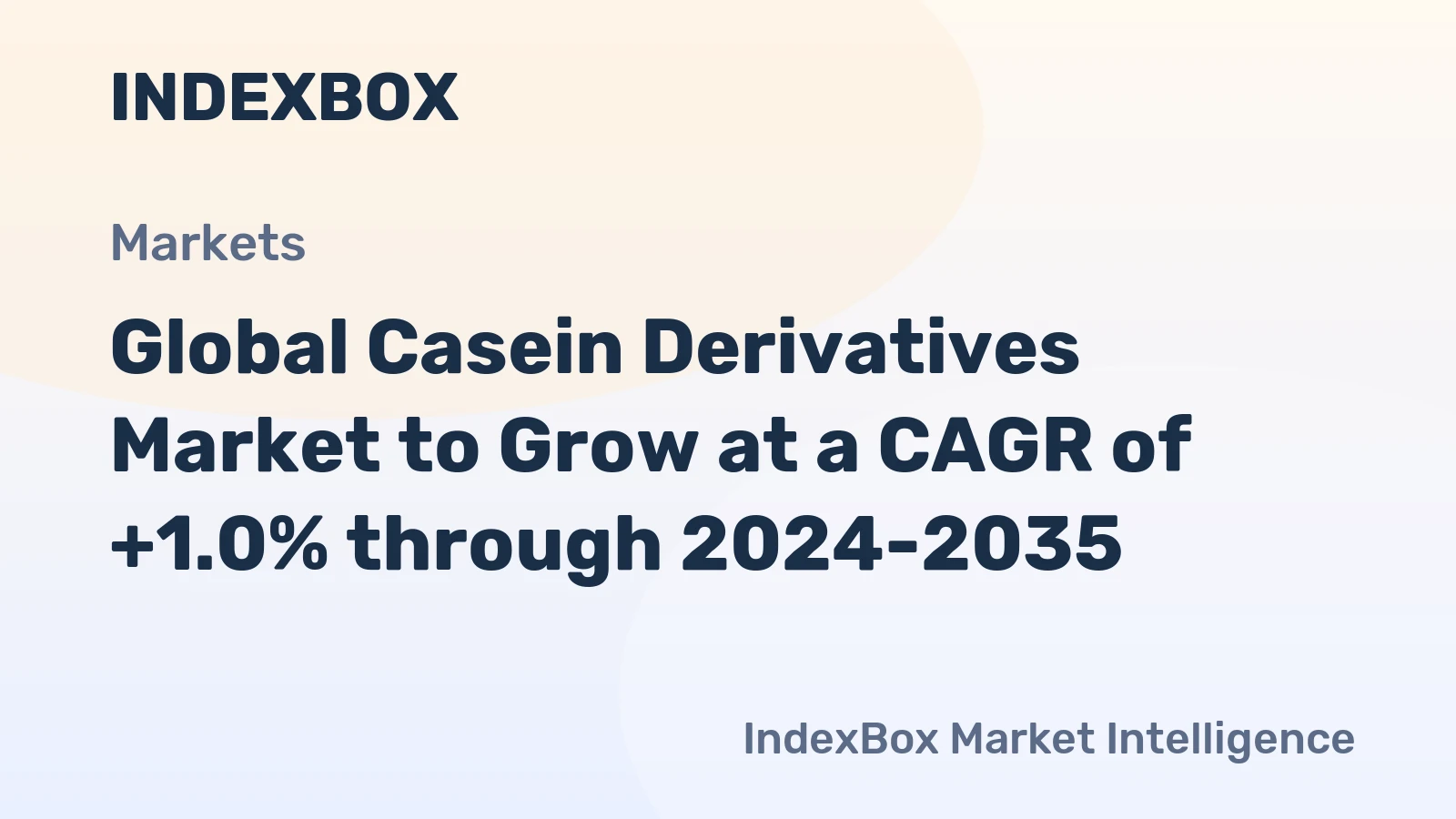 Global Casein Derivatives Market to Grow at a CAGR of +1.0% through 2024-2035