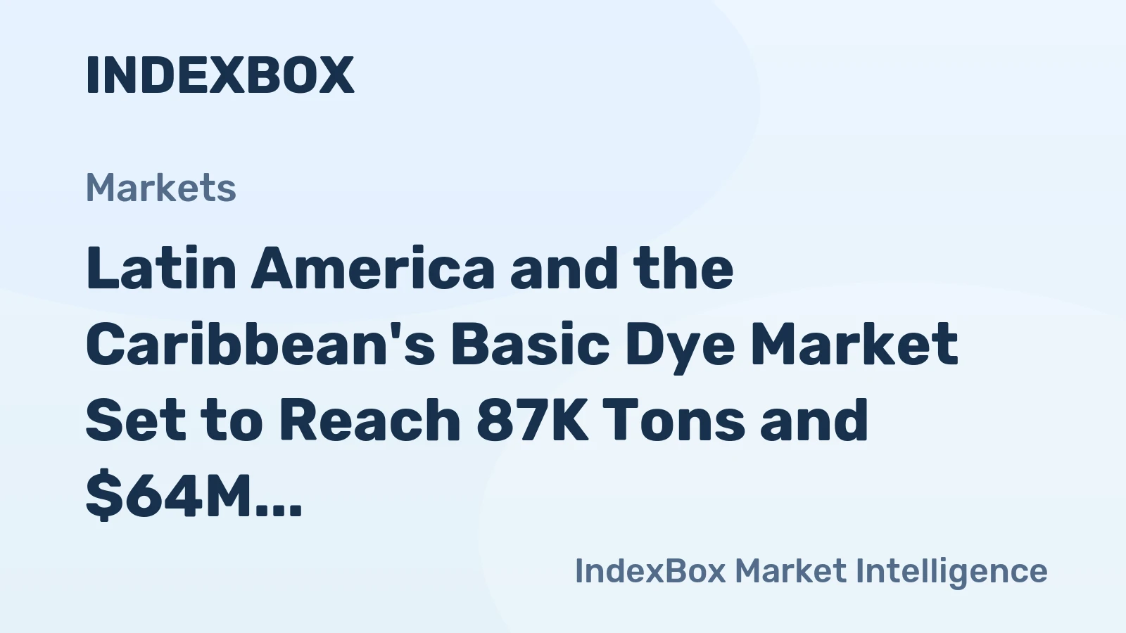 Latin America and the Caribbean's Basic Dye Market Set to Reach 87K Tons and $64M by 2035