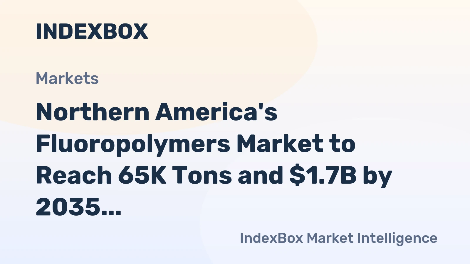 Northern America's Fluoropolymers Market to Reach 65K Tons and $1.7B by 2035