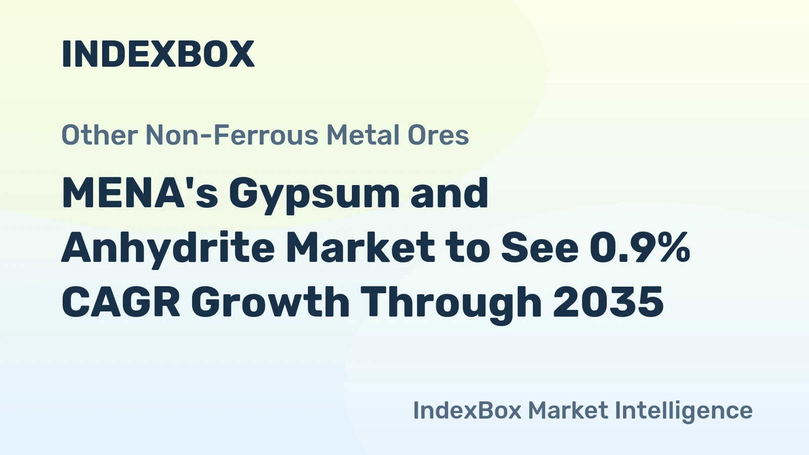 MENA's Gypsum and Anhydrite Market to See 0.9% CAGR Growth Through 2035