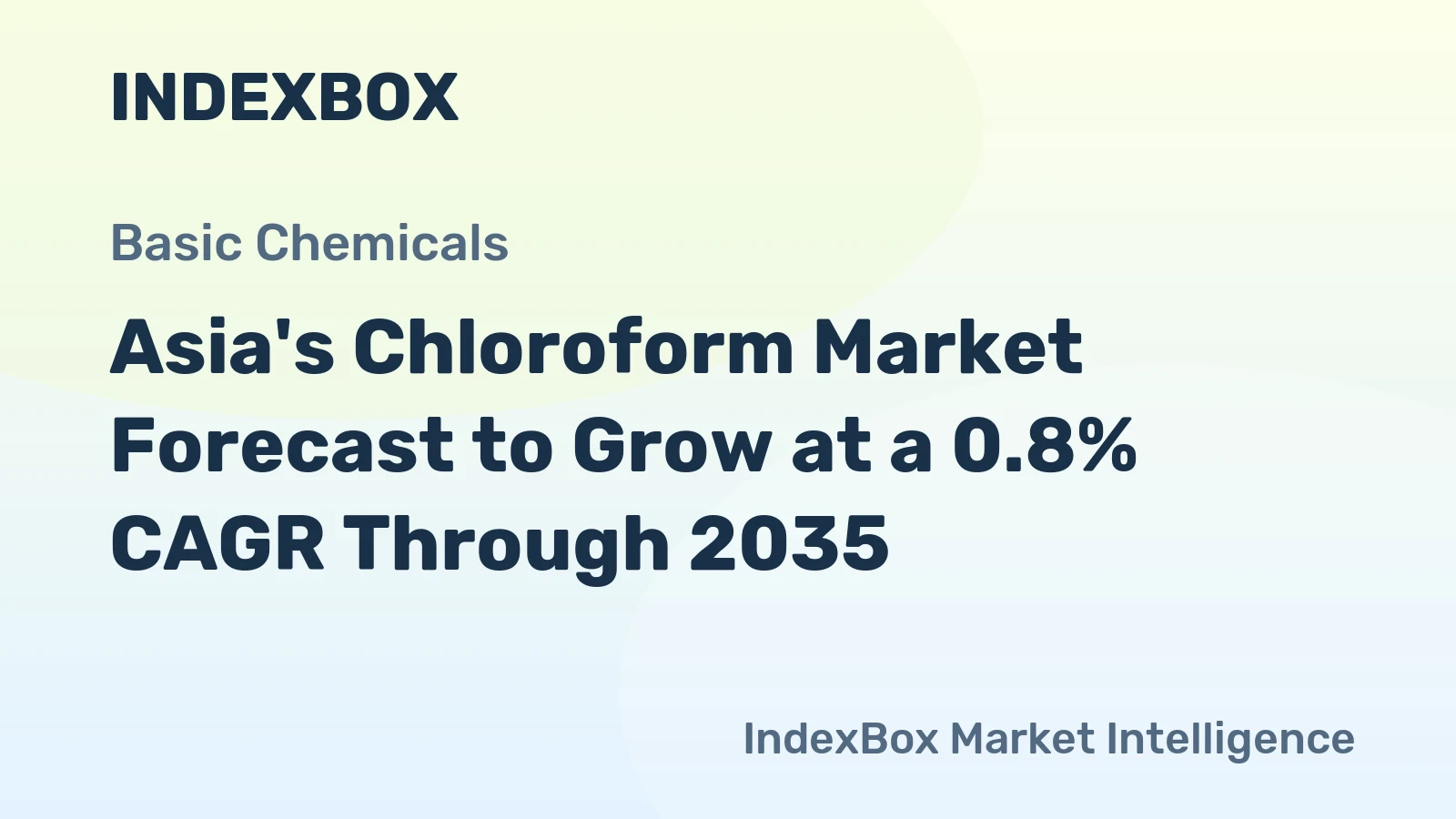 Asia's Chloroform Market Forecast to Grow at a 0.8% CAGR Through 2035
