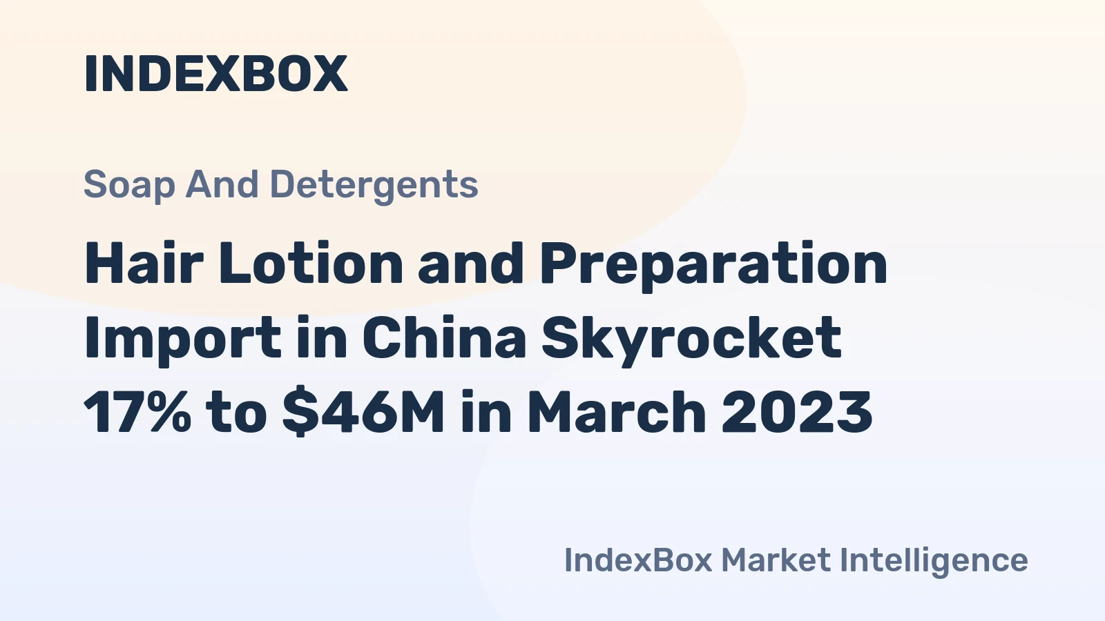 Hair Lotion and Preparation Import in China Skyrocket 17% to $46M in March 2023