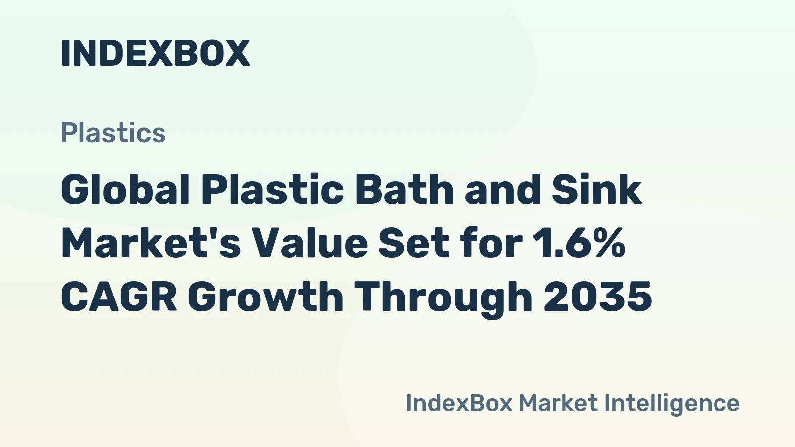 Global Plastic Bath and Sink Market's Value Set for 1.6% CAGR Growth Through 2035