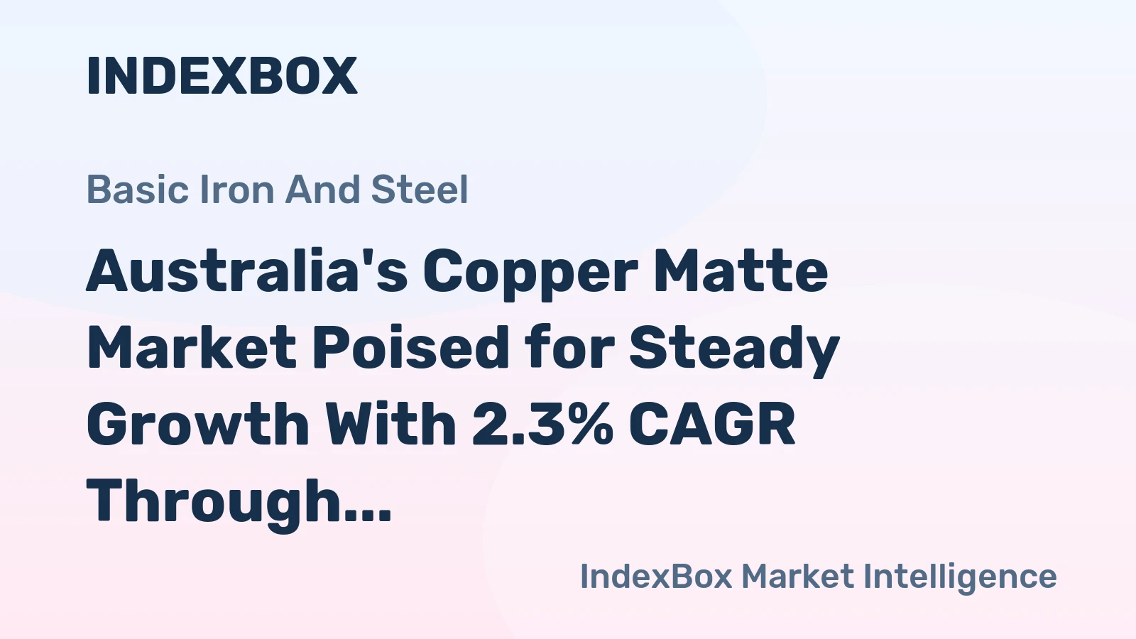 Australia's Copper Matte Market Poised for Steady Growth With 2.3% CAGR Through 2035