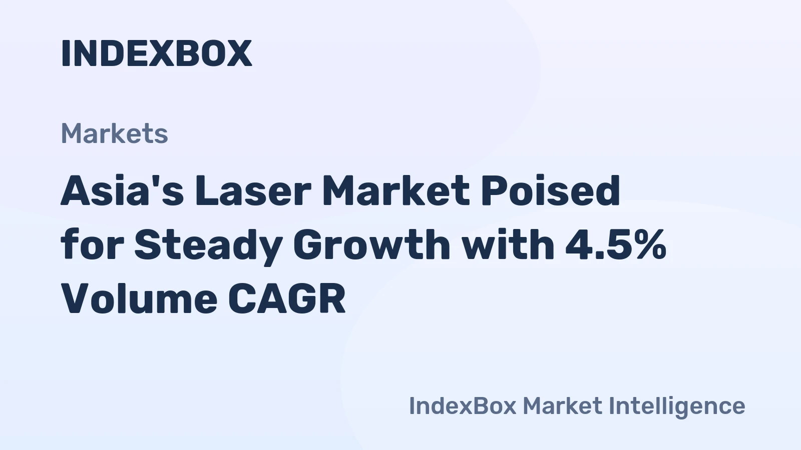 Asia's Laser Market Poised for Steady Growth with 4.5% Volume CAGR
