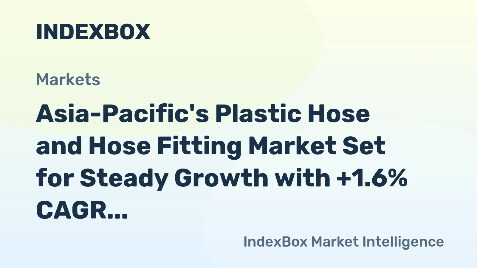 Asia-Pacific's Plastic Hose and Hose Fitting Market Set for Steady Growth with +1.6% CAGR Through 2035
