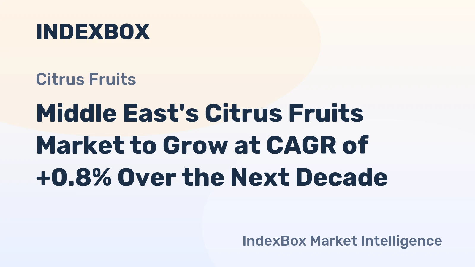 Middle East's Citrus Fruits Market to Grow at CAGR of +0.8% Over the Next Decade