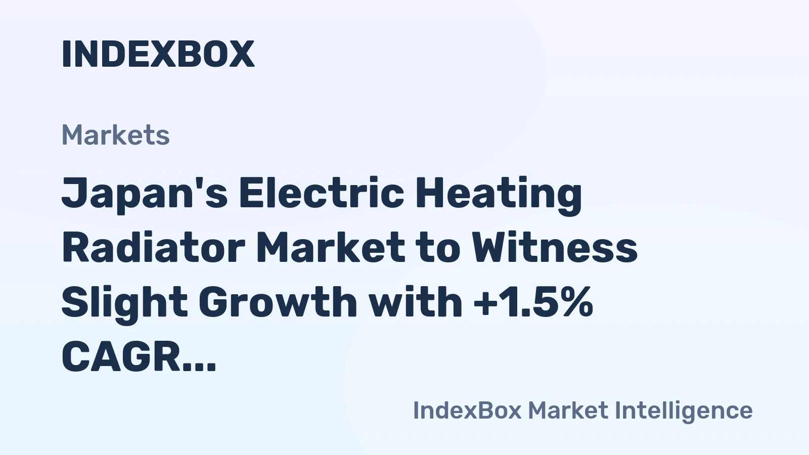 Japan's Electric Heating Radiator Market to Witness Slight Growth with +1.5% CAGR