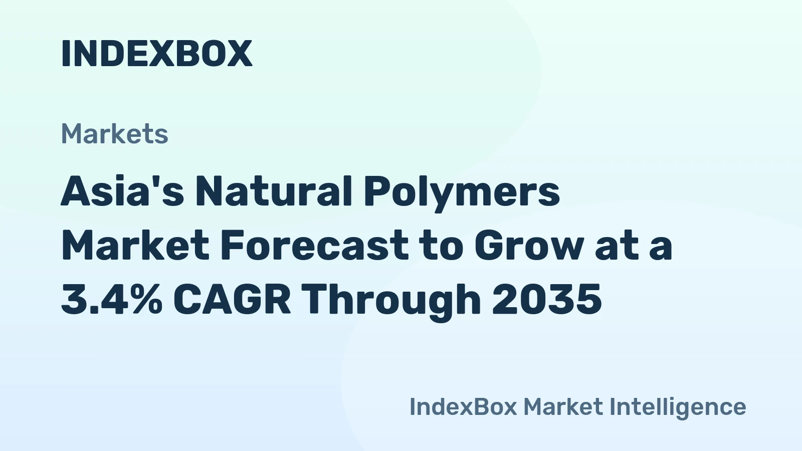 Asia's Natural Polymers Market Forecast to Grow at a 3.4% CAGR Through 2035