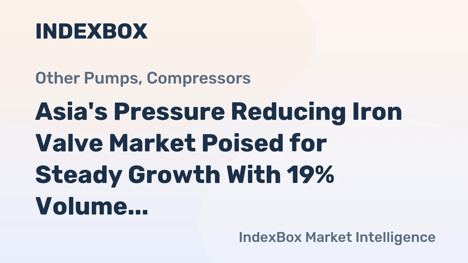 Asia's Pressure Reducing Iron Valve Market Poised for Steady Growth With 19% Volume CAGR Through 2035