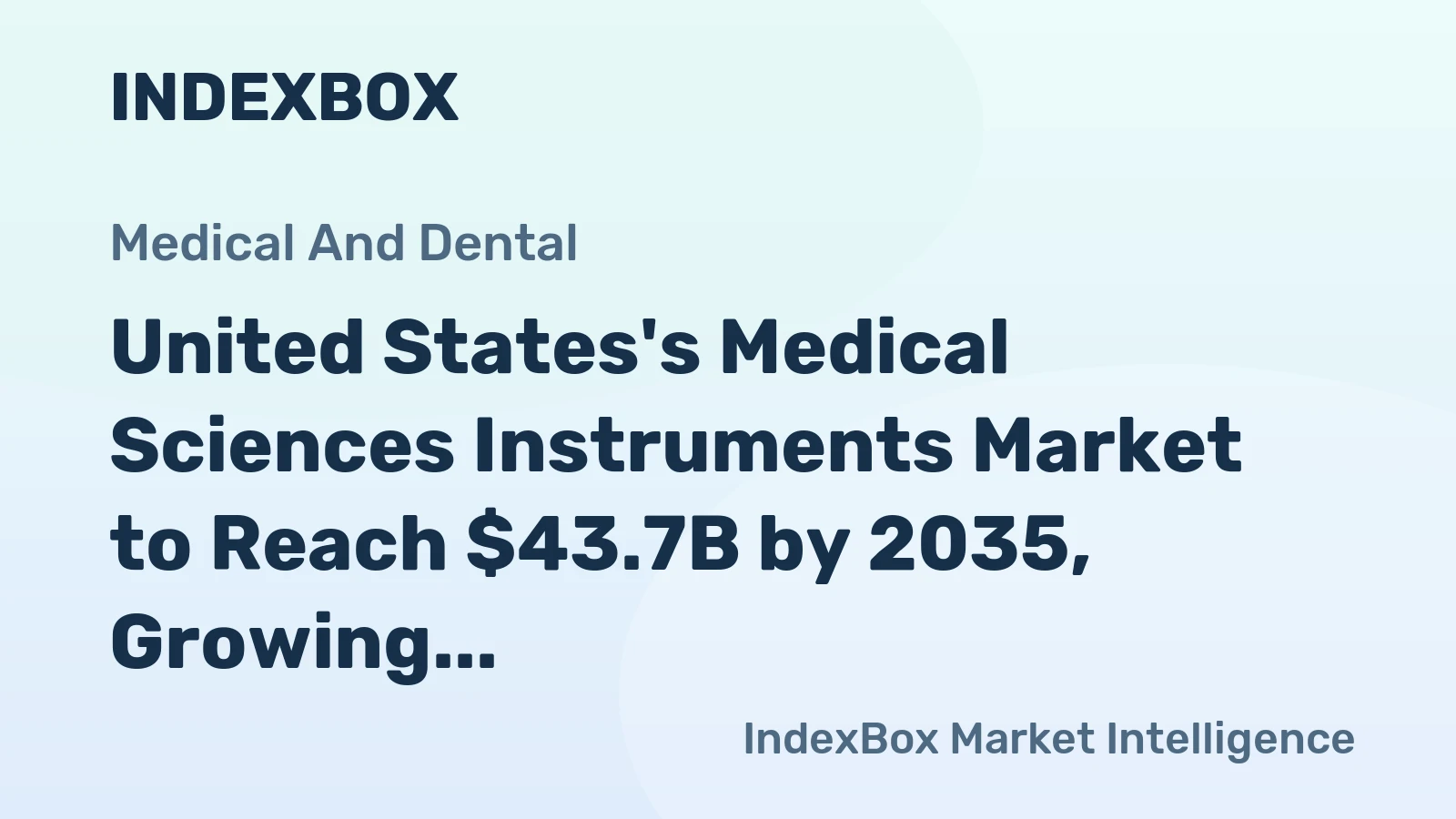 United States's Medical Sciences Instruments Market to Reach $43.7B by 2035, Growing at a CAGR of +5.2%